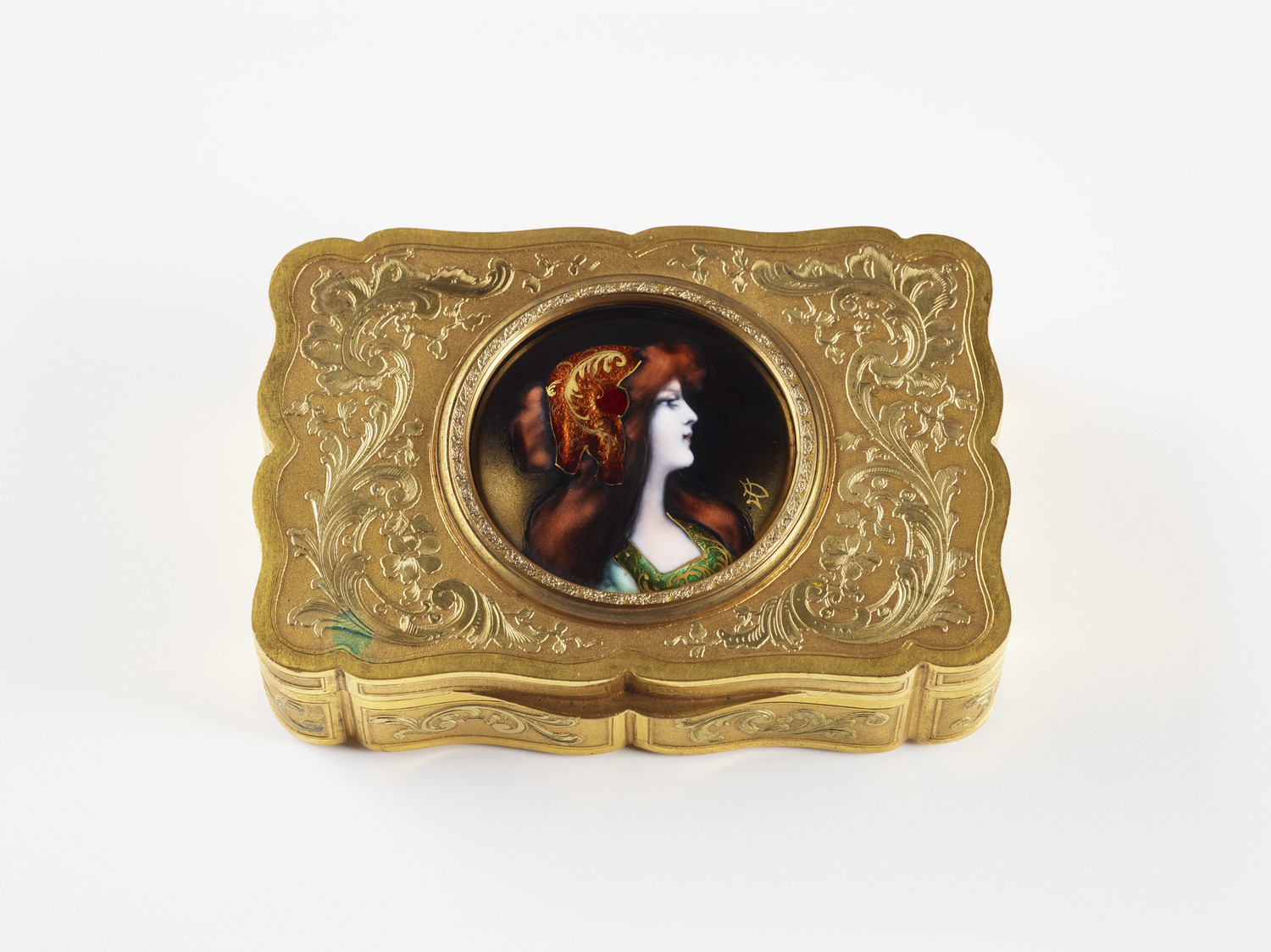 Art Nouveau Trinket Box with a Woman Portrait | |Search Collection ...